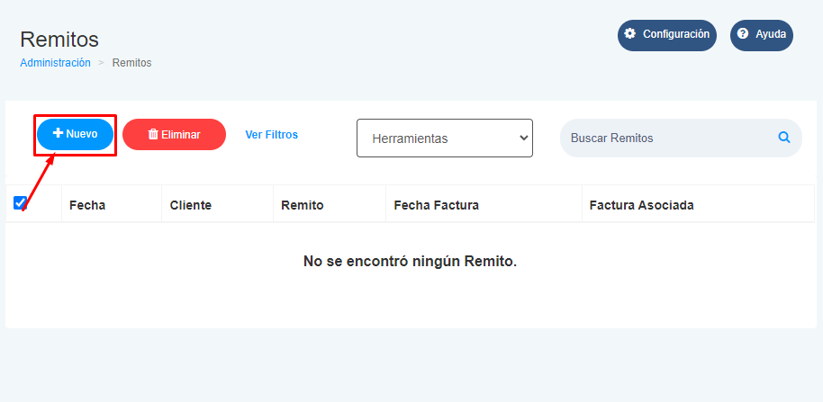 Remito - Control Comercio