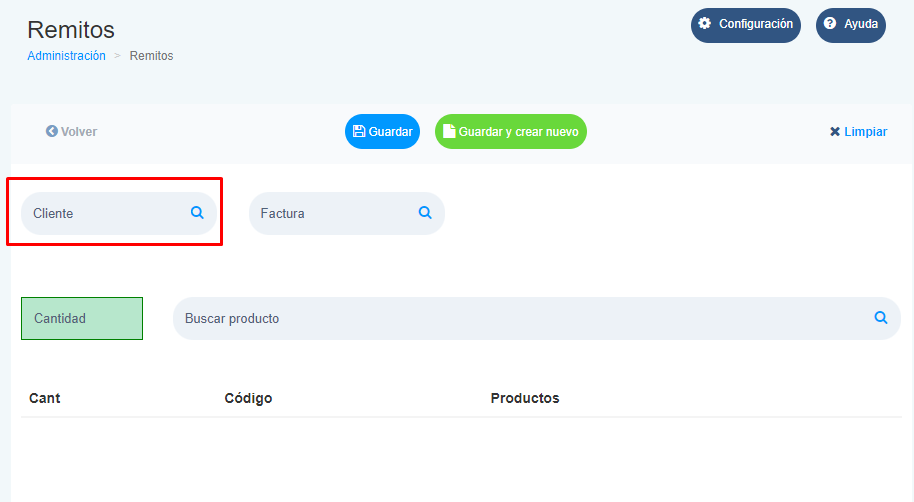 Remito - Control Comercio