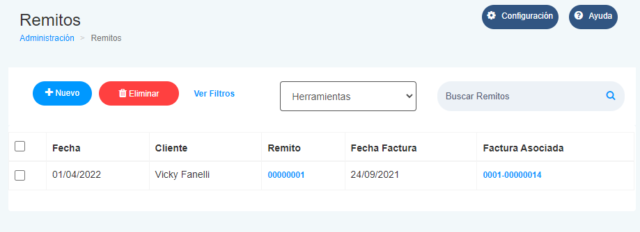 Remito - Control Comercio